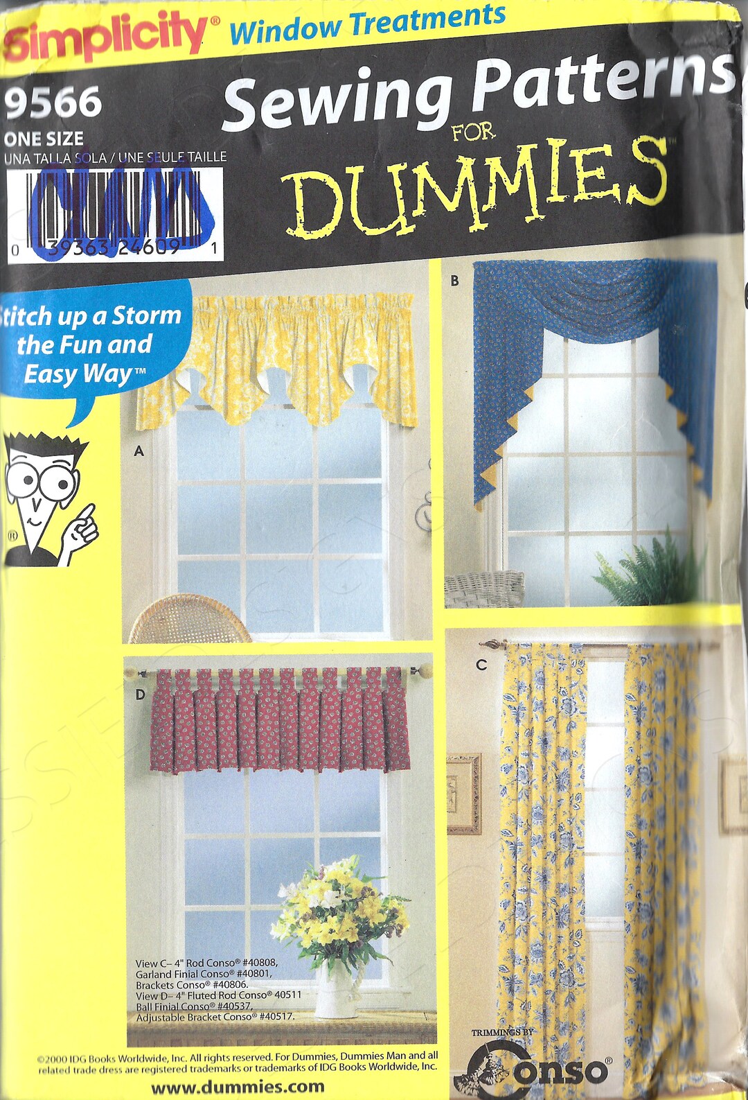 Uncut Simplicity Sewing Pattern 9566 for Dummies Sewing Pattern Window ...