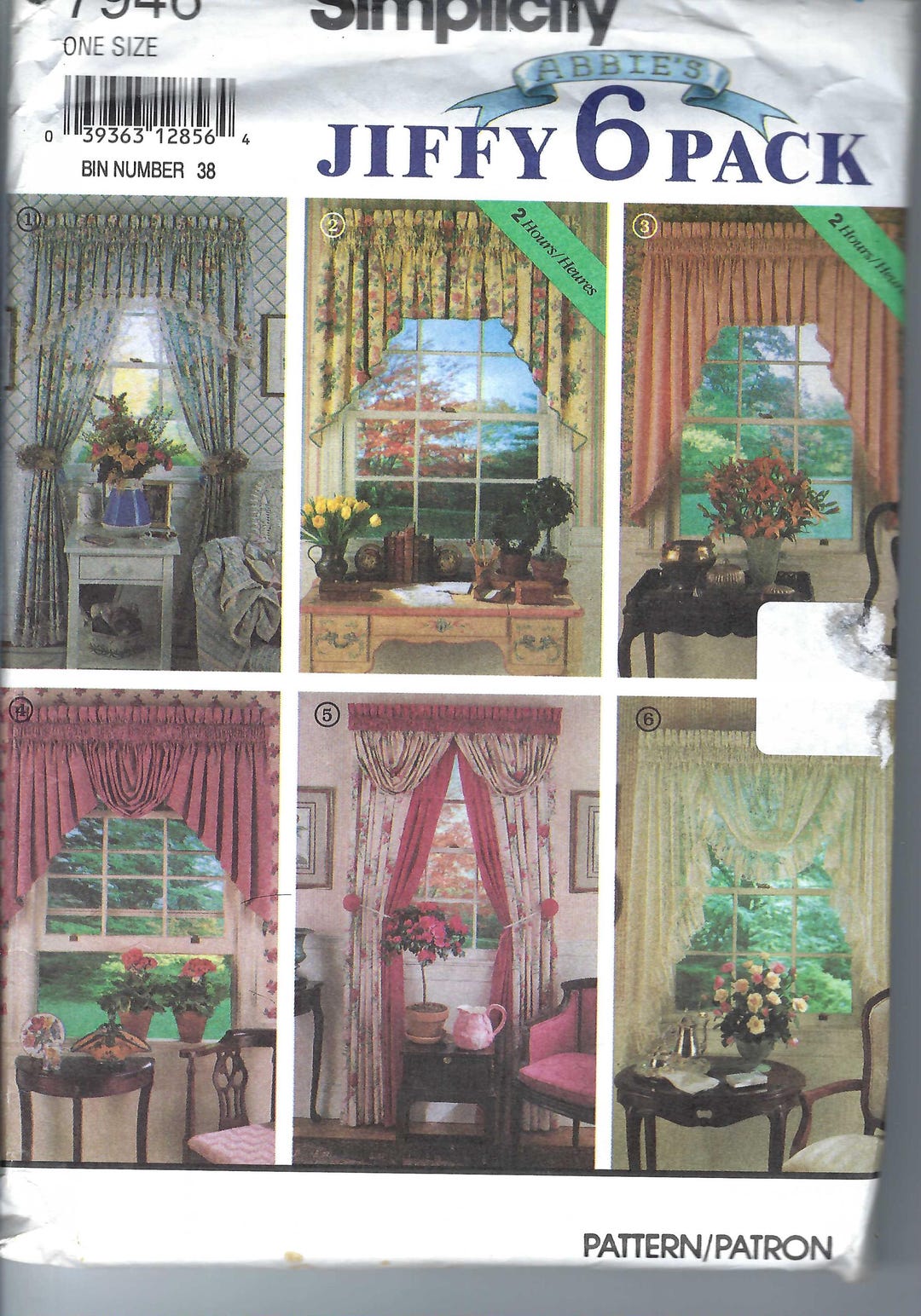 Uncut Simplicity Sewing Pattern 7946 Abbie's Jiffy 6 Pack Window ...