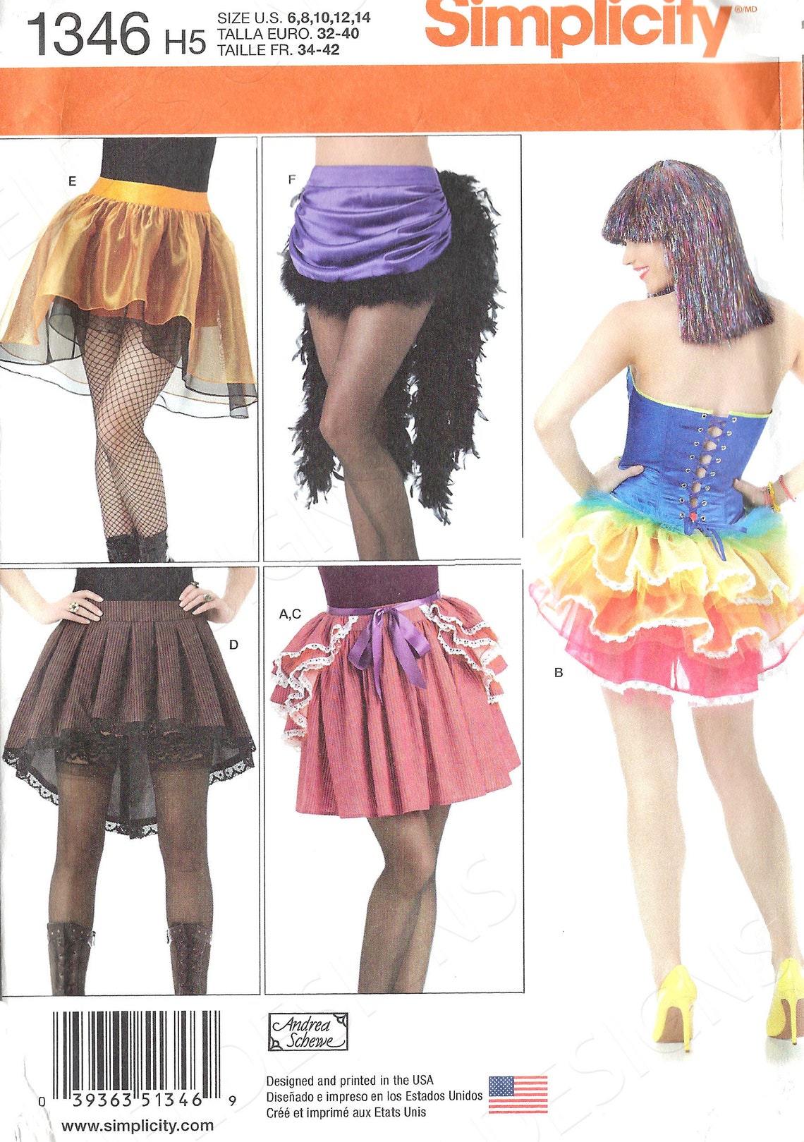 Uncut Simplicity Sewing Pattern 496 1346 Women's Halloween Costume ...
