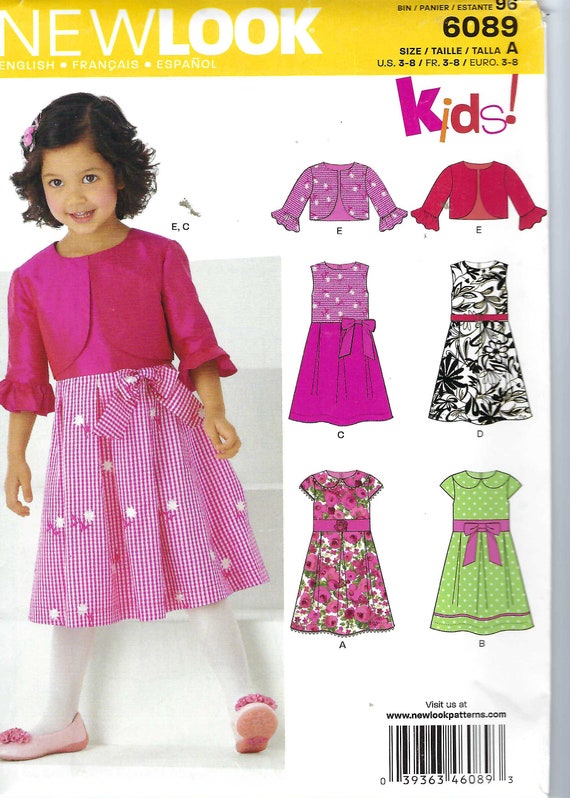 Uncut New Look Sew Sewing Pattern 6089 Young Girls Dress. - Etsy