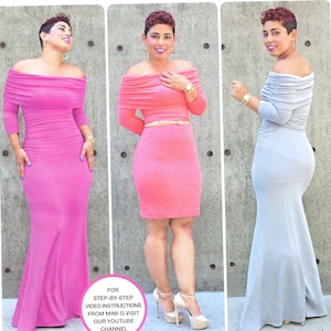 Uncut Simplicity Sewing Pattern 8045 Misses' off the Shoulder, Maxi ...