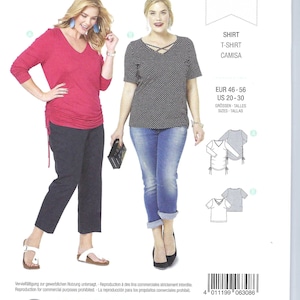 Uncut Burda Style Sewing Pattern 6308 Tops 20-30 FF - Etsy