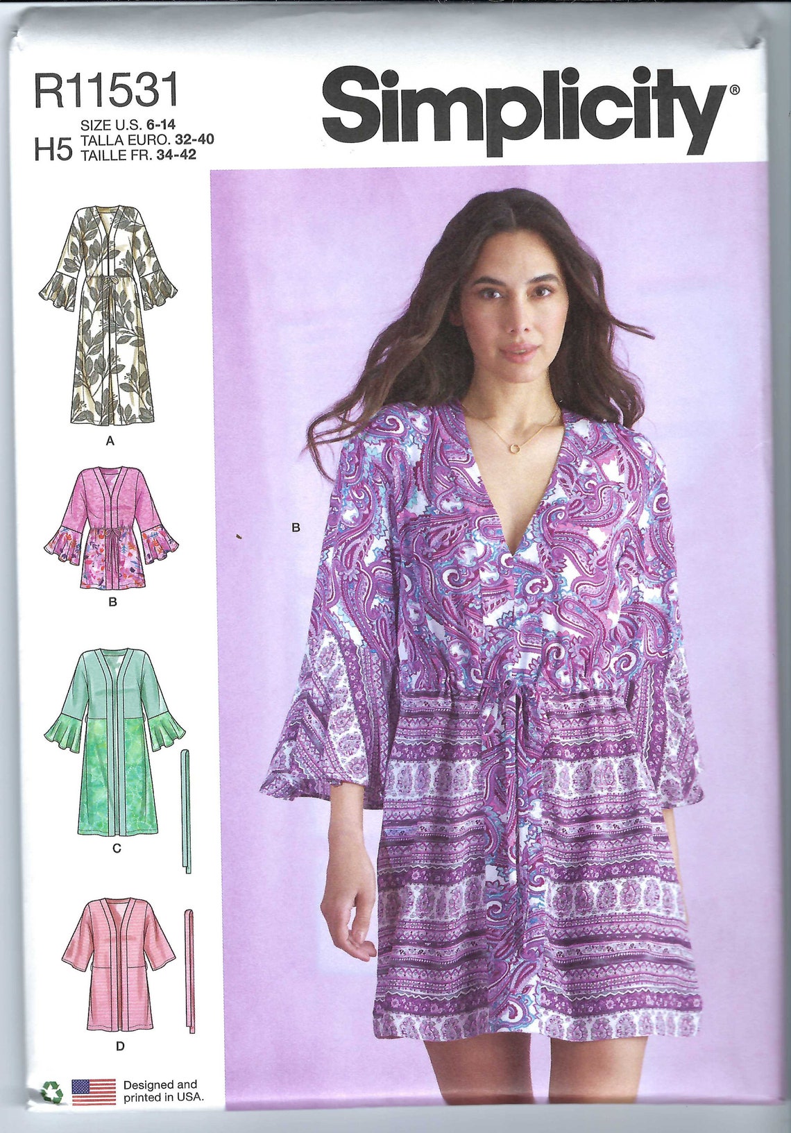 Uncut Simplicity Sewing Pattern 11531 9602 Misses' Caftans - Etsy