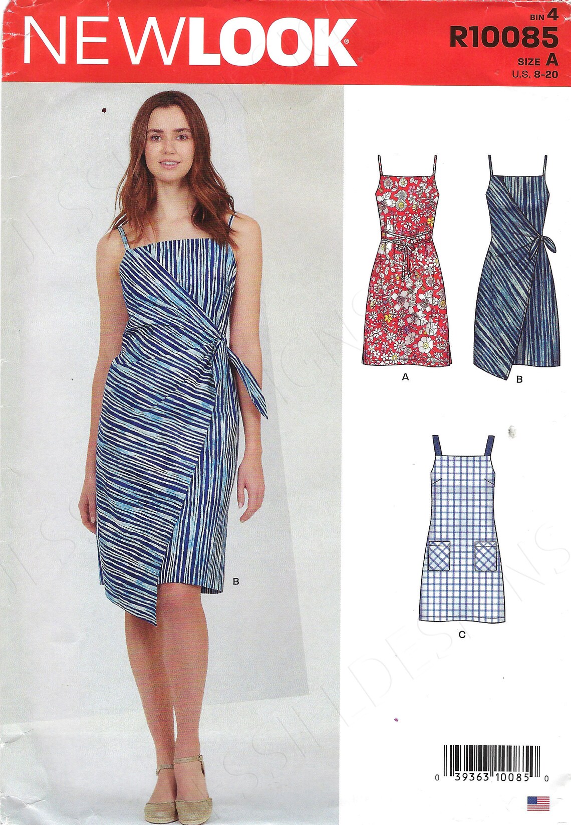 Uncut New Look Sewing Pattern 10085 6614 Womens Dress Wrap - Etsy