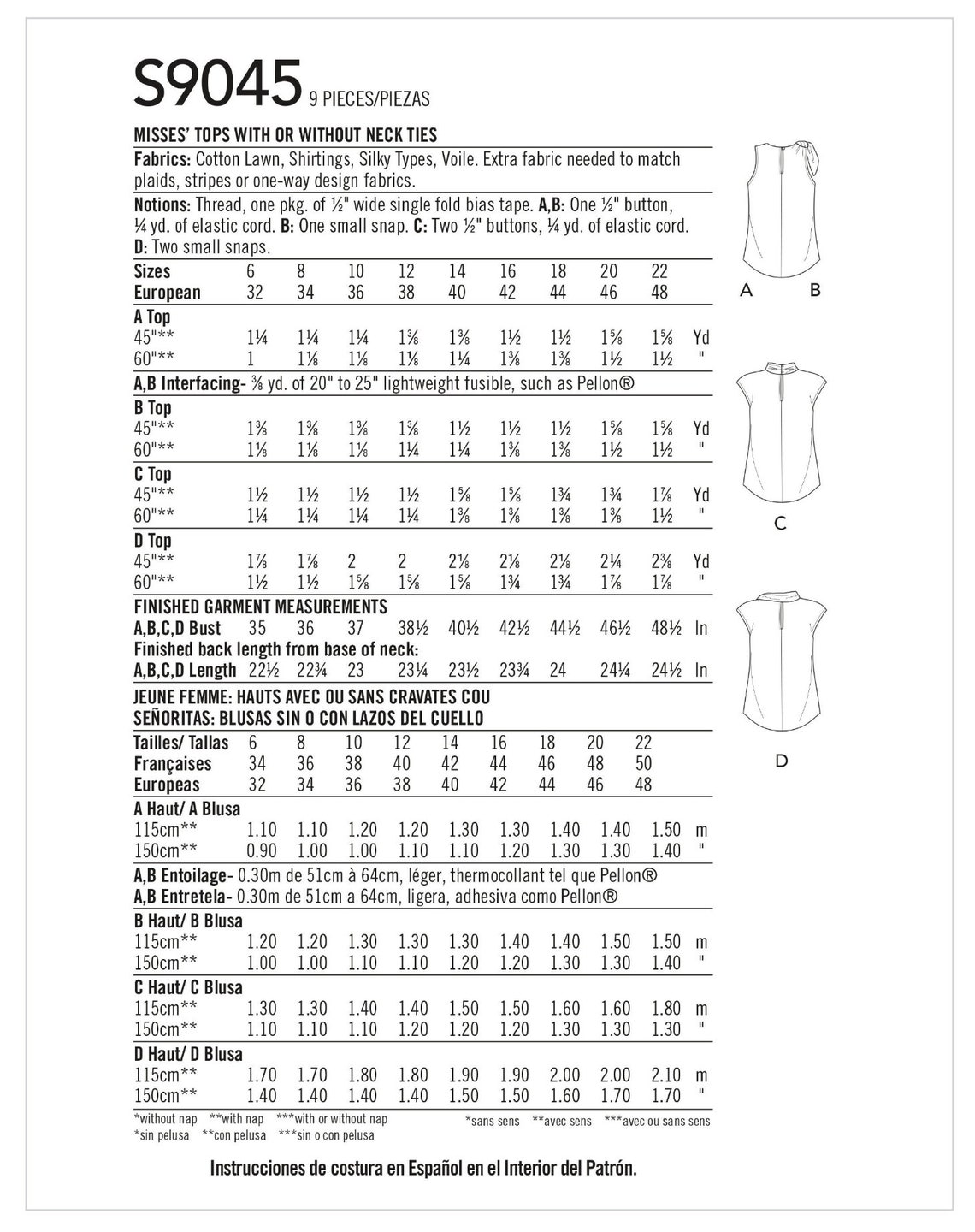 Uncut Simplicity Sewing Pattern 10429 S9045 9045 Misses' | Etsy