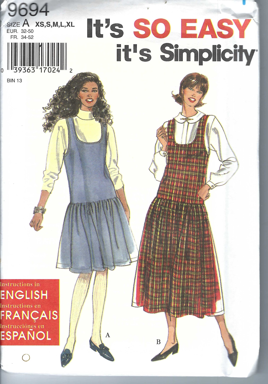 Uncut Vintage Simplicity Sewing Pattern Misses Jumper Simple to Sew ...