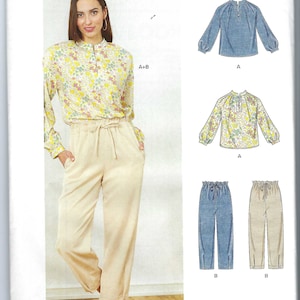 Uncut New Look Sewing Pattern Women's Tops and Pants, Cropped Pants ...