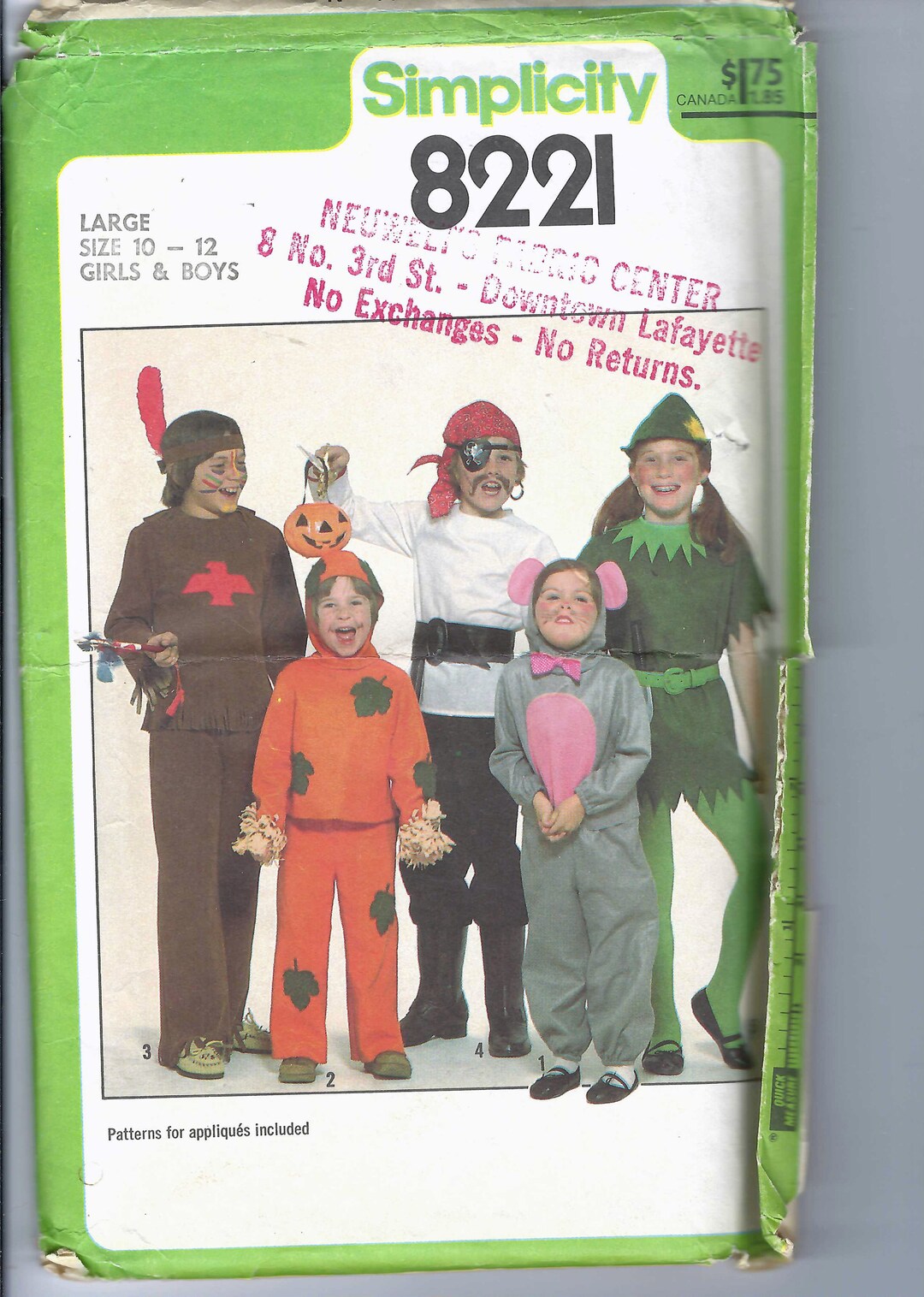 Uncut Vintage Simplicity Sewing Pattern Costume Sewing Pattern - Mouse ...
