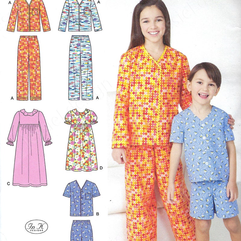 Girls Pajama Pattern - Etsy