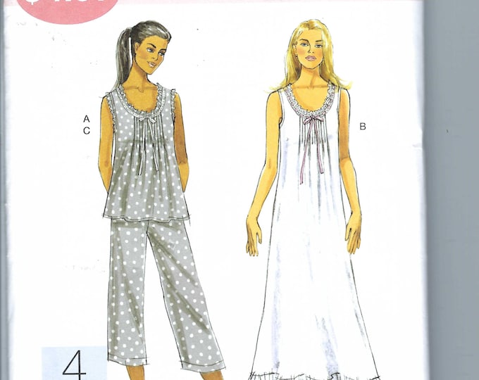 Uncut Simplicity Sewing Pattern 9710 Misses Lounge Top Pants and ...