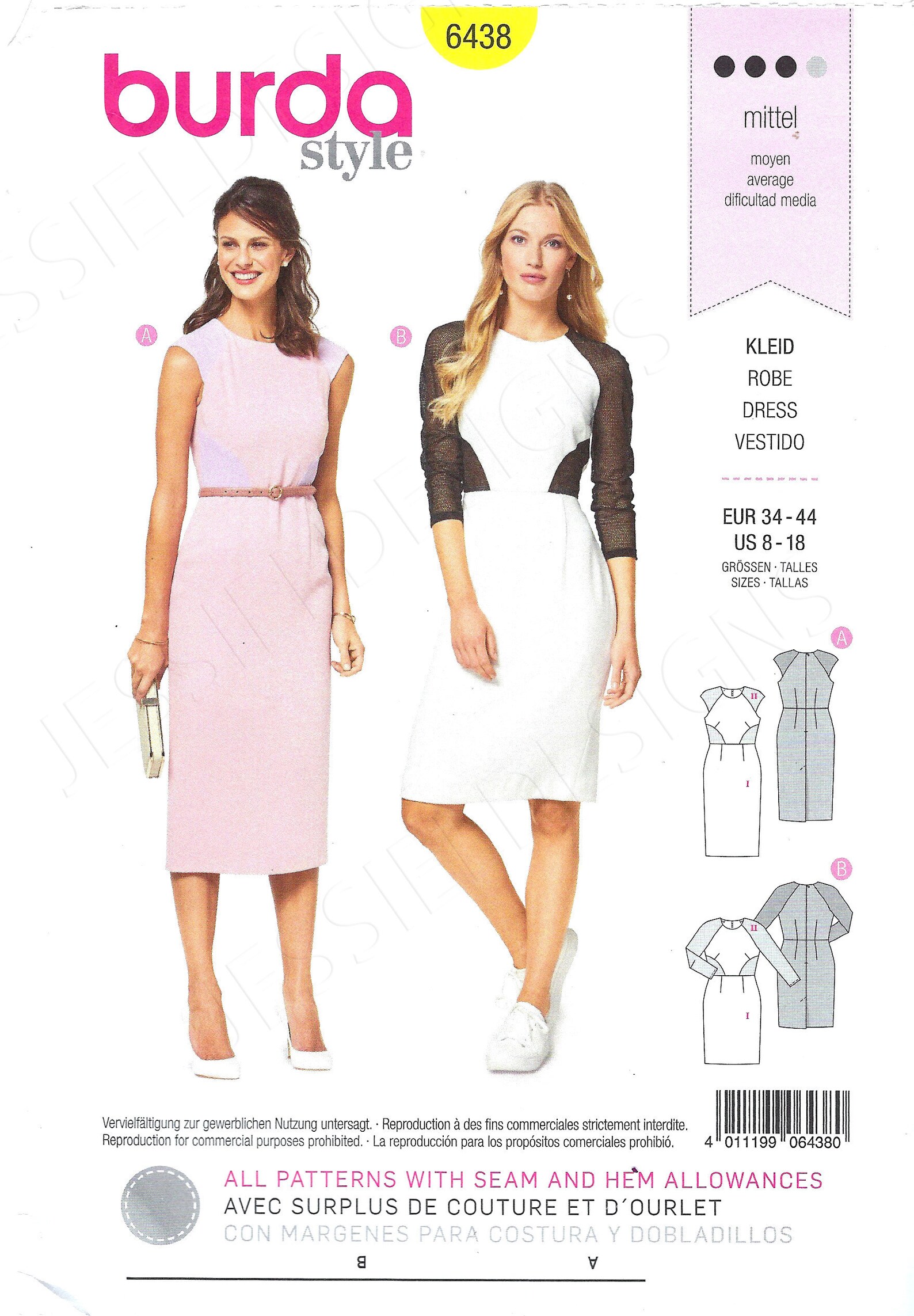 Uncut Burda Style Sewing Pattern 6438 Woman's Figure - Etsy