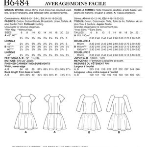 Uncut Butterick Sewing Pattern B6484 6484 Misses' Square-neck Dropped ...