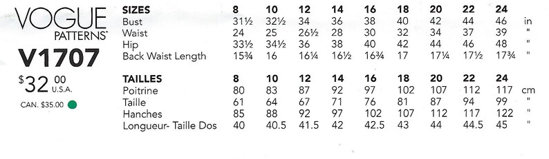 Uncut Vogue Sewing Pattern V1707 1707 Misses' Vest Shorts - Etsy