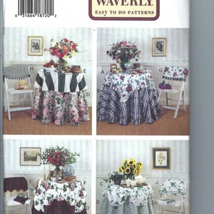 Uncut Vintage Butterick Sewing Pattern 3341 Waverly Table Treatments FF ...