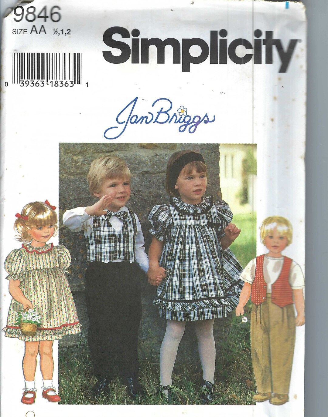 Uncut Vintage Simplicity Sewing Pattern 9846 Toddlers' Separates. Size ...