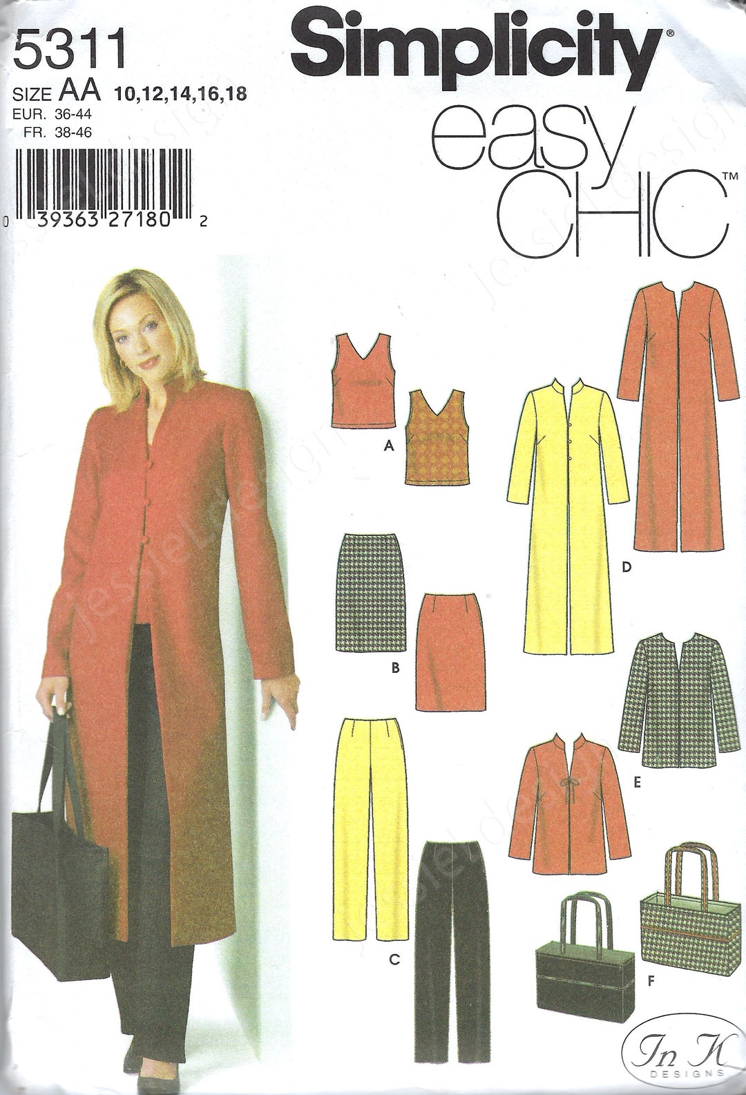 Uncut Simplicity Sewing Pattern 5311 Easy Chic Wardrobe, Misses Jacket ...