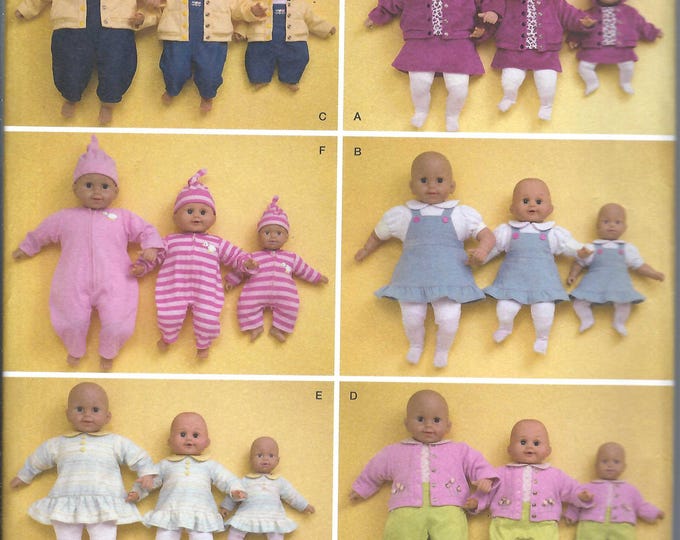 Uncut Simplicity Sewing Pattern 3572 Baby Doll Wardrobe Sewing Patterns ...
