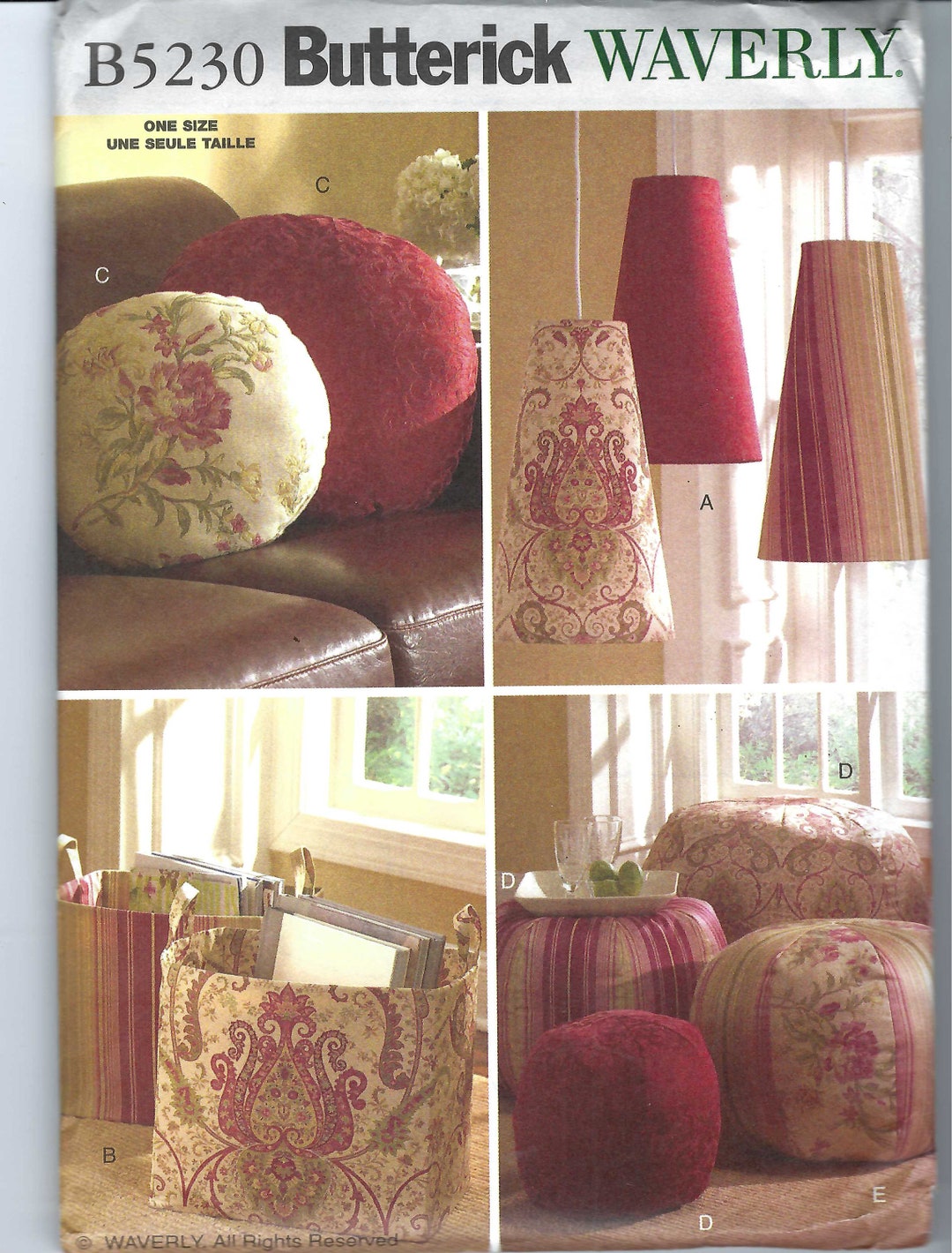 Uncut Butterick Sewing Pattern 5230 Sewing Pattern, Decorative ...