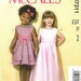 Uncut Mccalls Sewing Pattern 7311 Child's Dress and Belt Size 2-5 6-7-8 ...