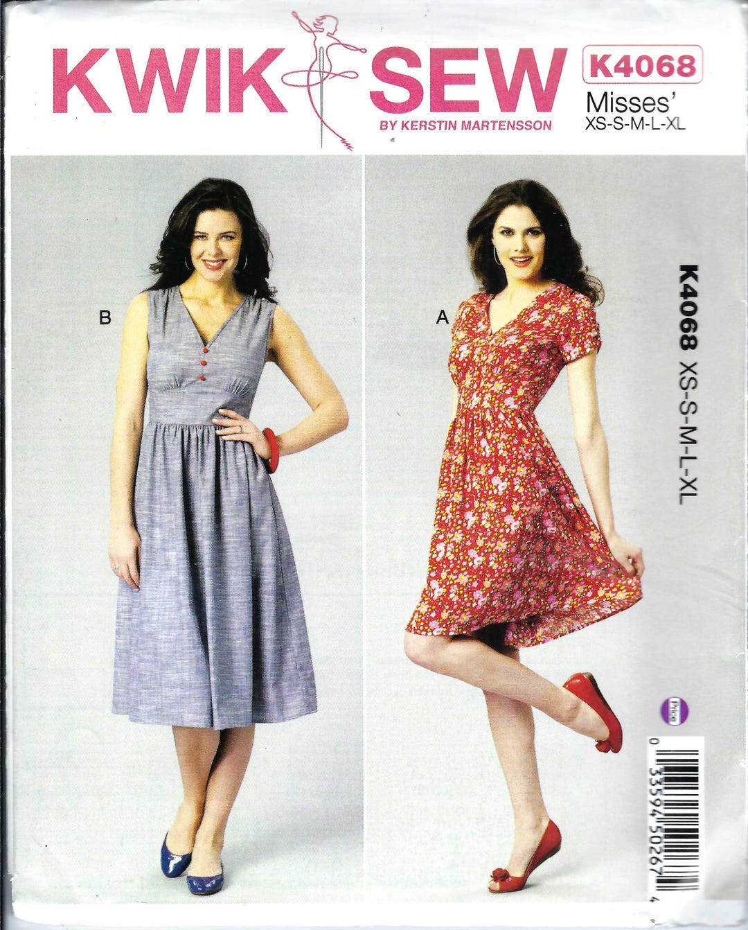 Uncut Kwik Sewing Pattern 4068 Misses' Dresses Pattern - Etsy