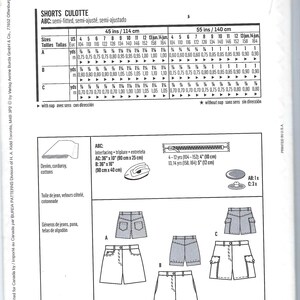 Uncut Burda Style Sewing Pattern Girls Shorts Pattern Burda - Etsy