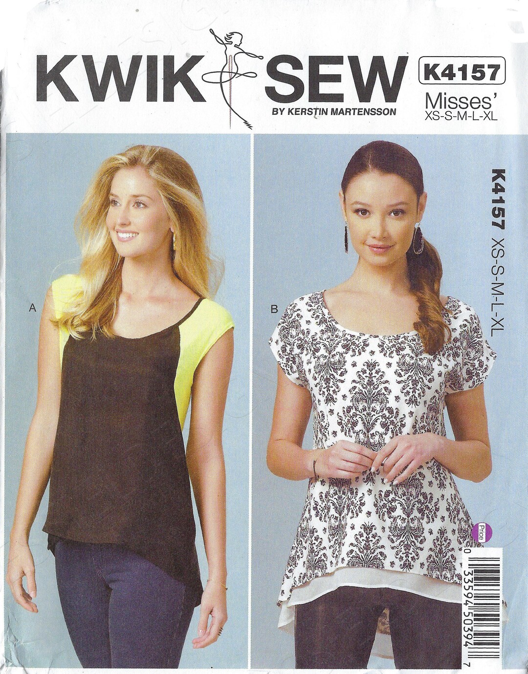 Uncut Kwik Sewing Pattern 4157 Misses' Scoop-neck High-low Tops - KWIK ...