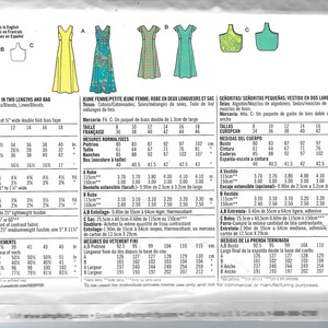 Uncut Simplicity Sewing Pattern 2901 Dress With Princess Seams and Tote ...