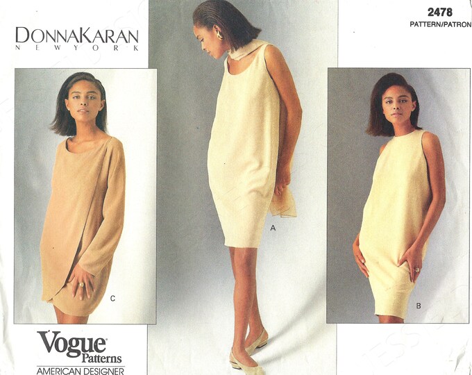 Uncut Vogue Sewing Pattern 2478 by DONNA KARAN - Misses' Loose-fitting ...