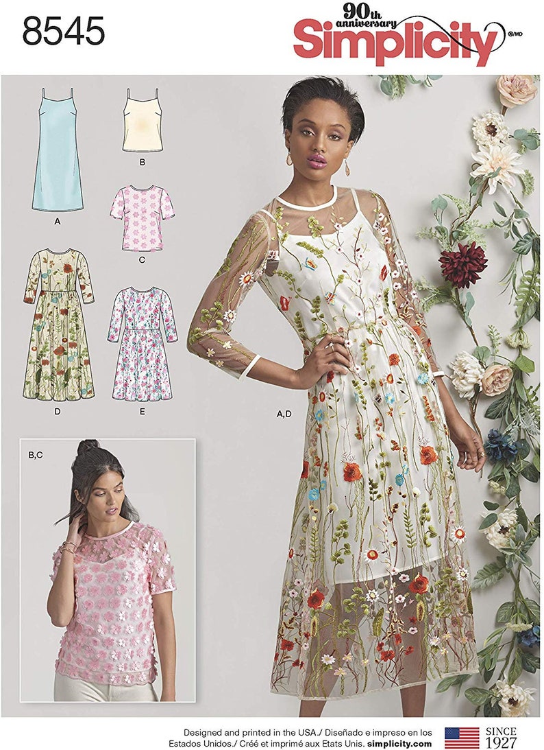 Uncut Simplicity Sewing Pattern 8545 884 8545 Misses' and Miss Petite ...