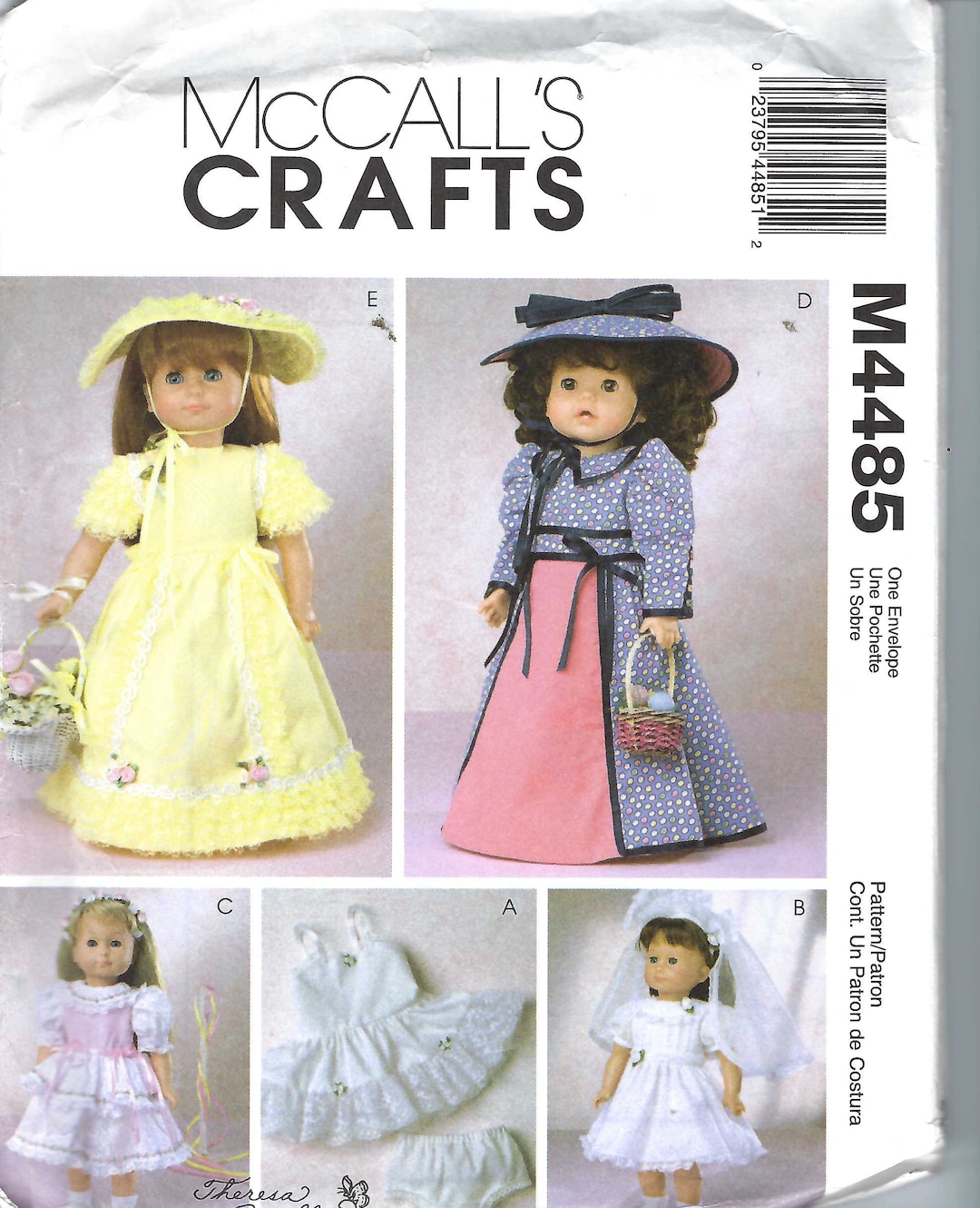Uncut Mccalls Sew Sewing Pattern 18 Inch Doll Clothes Mccalls 4485 ...