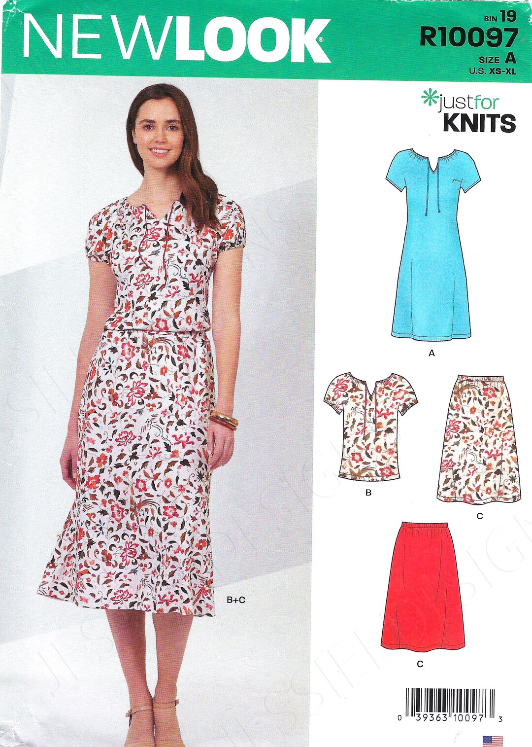 Uncut New Look Sewing Pattern 10097 6626 R10097 Misses' Sportswear Just ...