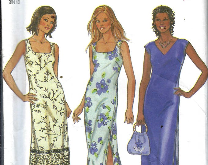 Uncut New Look Sewing Pattern 6062 Womens Dress, Long Dress Size 10-22 ...