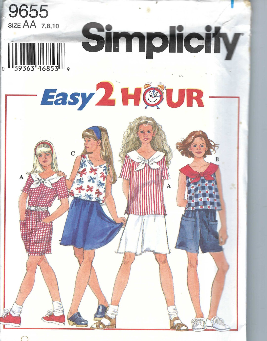 Uncut Vintage Simplicity Sewing Pattern 9655 Girls Summer Sleeveless ...