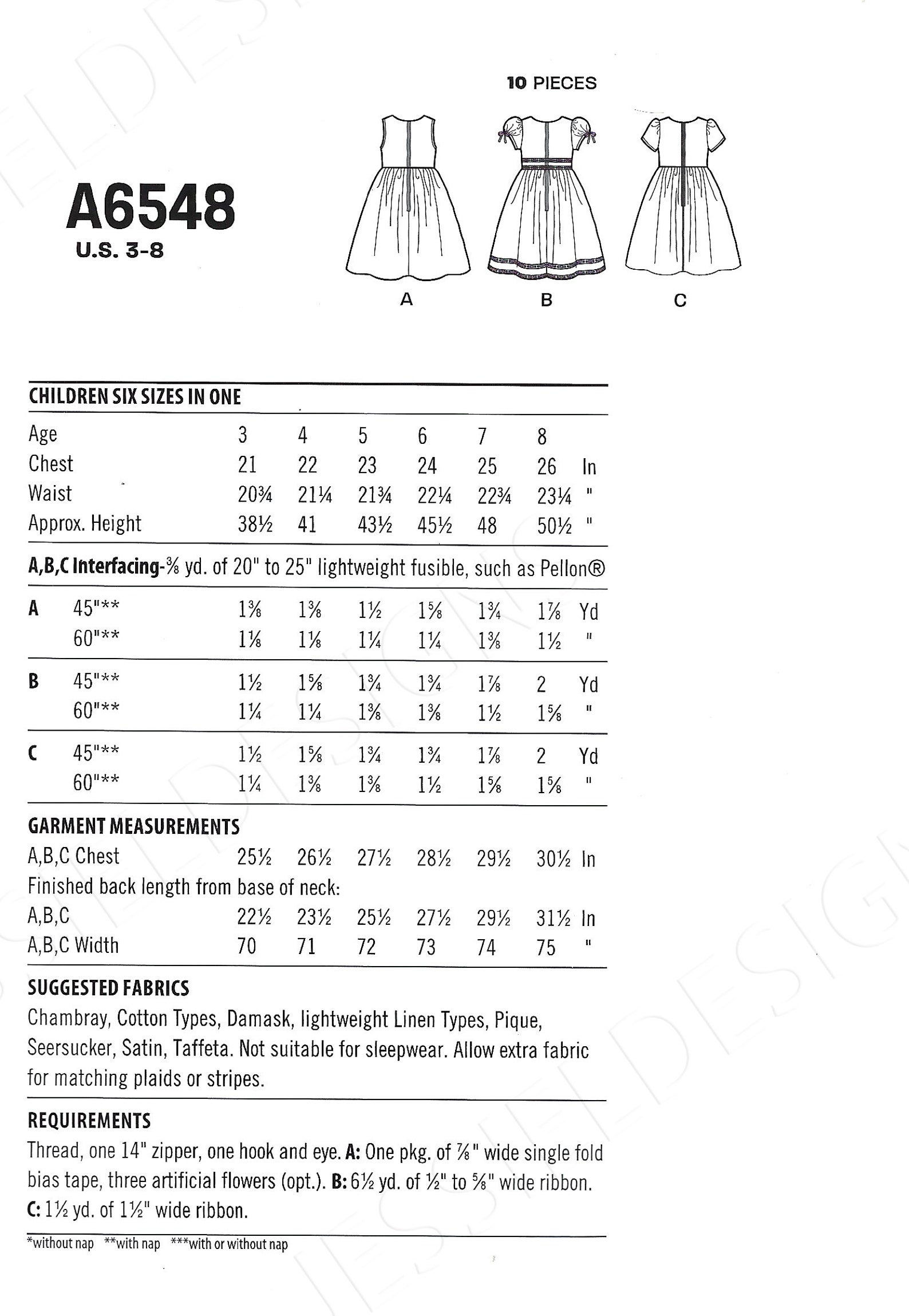 Uncut New Look Sewing Pattern Childs Dress New Look 814 6548 - Etsy