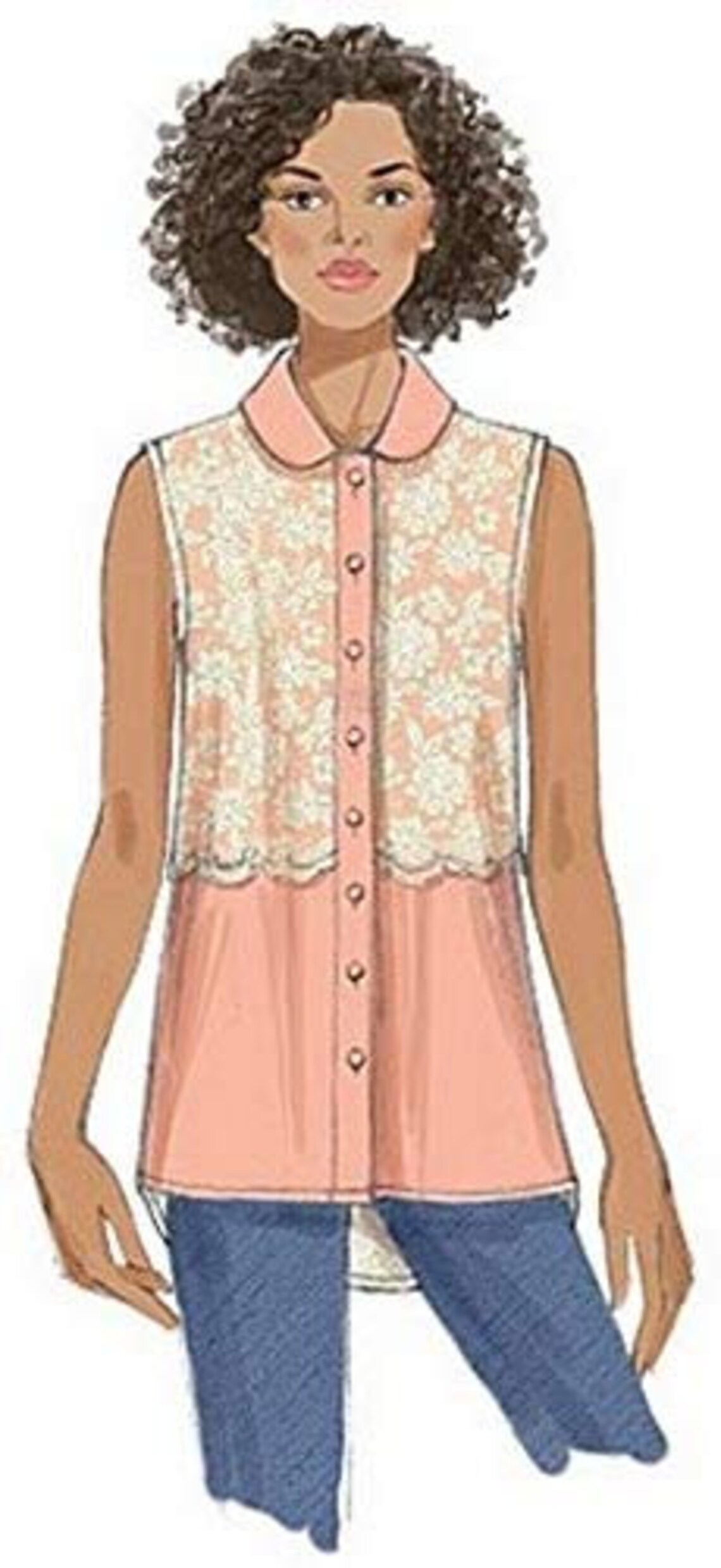 Uncut BUTTERICK PATTERNS 6324 Misses' Button-down Collared - Etsy