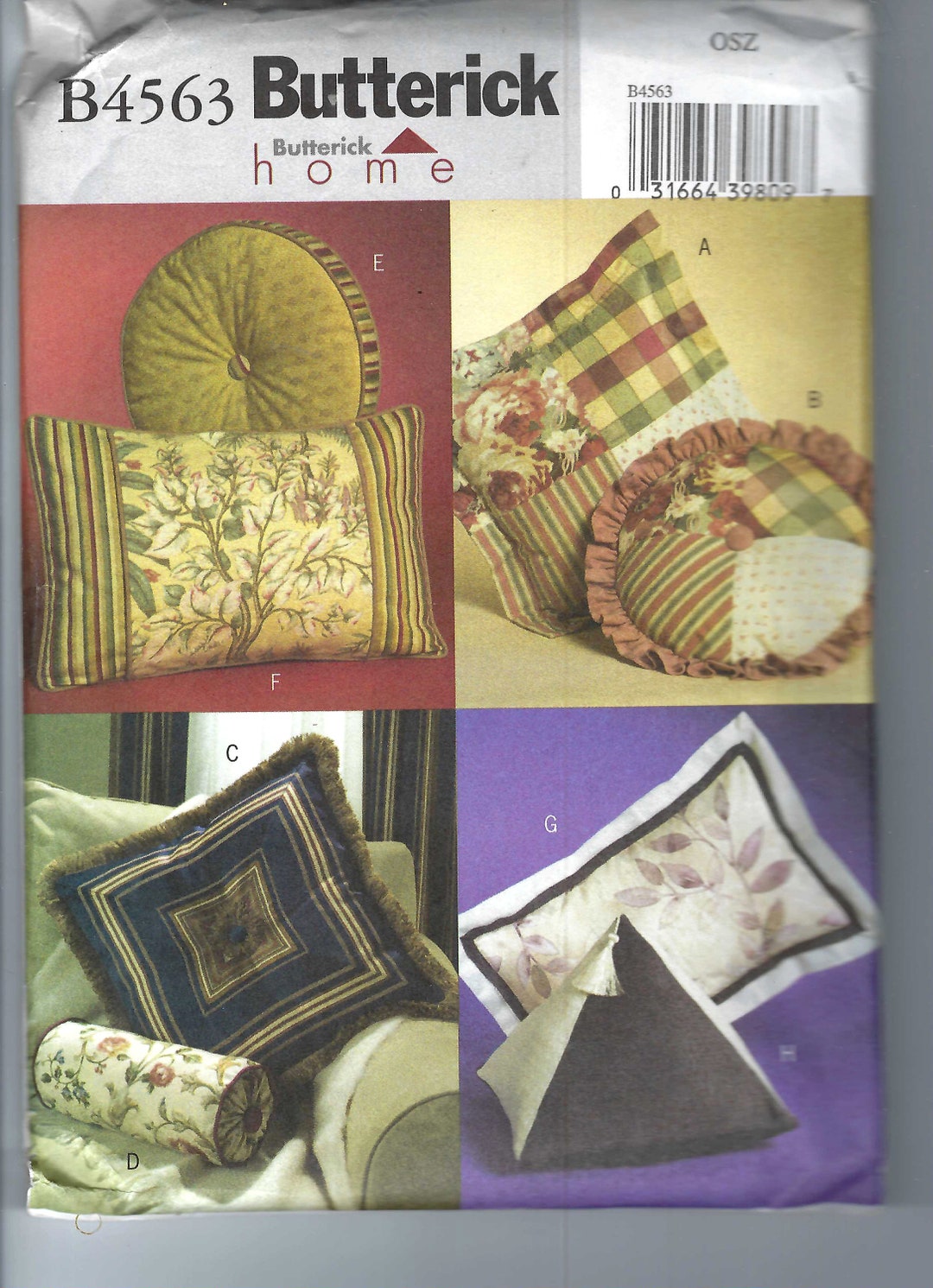 Uncut Butterick Sewing Pattern 4563 Pillows , One Size FF - Etsy