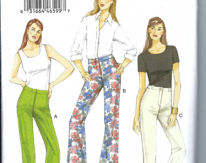 Uncut Vogue Sewing Pattern Womens Pants, Bootcut Pants, Cropped Pants ...