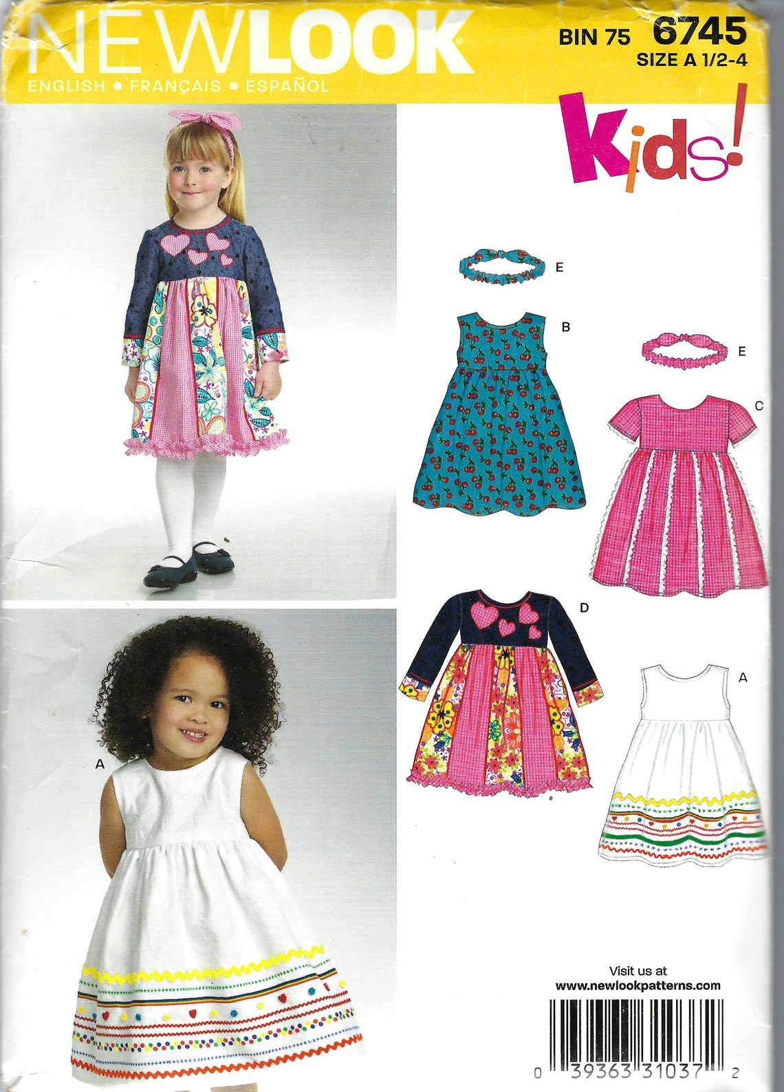 Uncut New Look Sewing Pattern 6745 Baby / Toddler Appliqued - Etsy