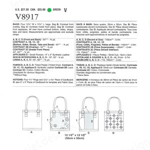 Uncut Vogue Sewing Pattern 8917 Vogue (2013). Vogue Accessories ...