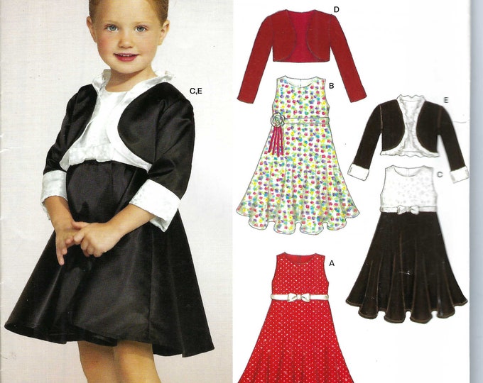 Uncut New Look Sewing Pattern 6551 Kids Dress and Bolero - Uncut, Sizes ...