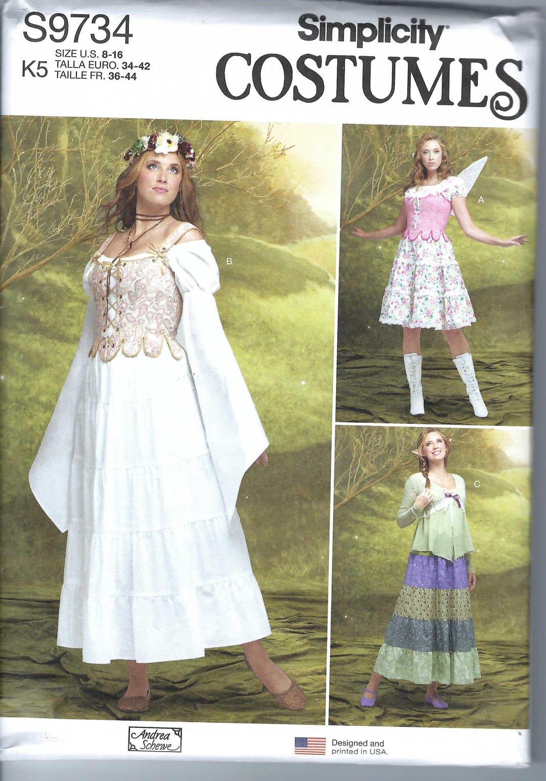 Uncut Simplicity Sewing Pattern 9734 Sewing Pattern Costume Renaissance ...
