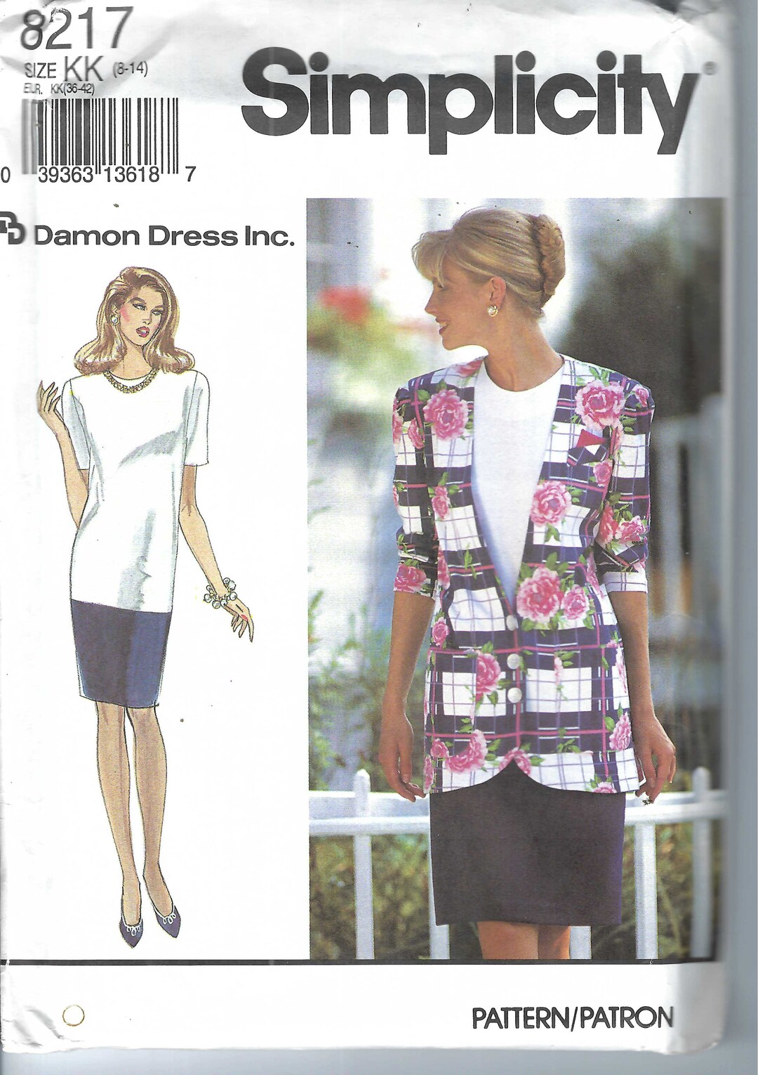 Uncut Vintage Simplicity Sewing Pattern 8217 Size 8-14 Classic 90's ...