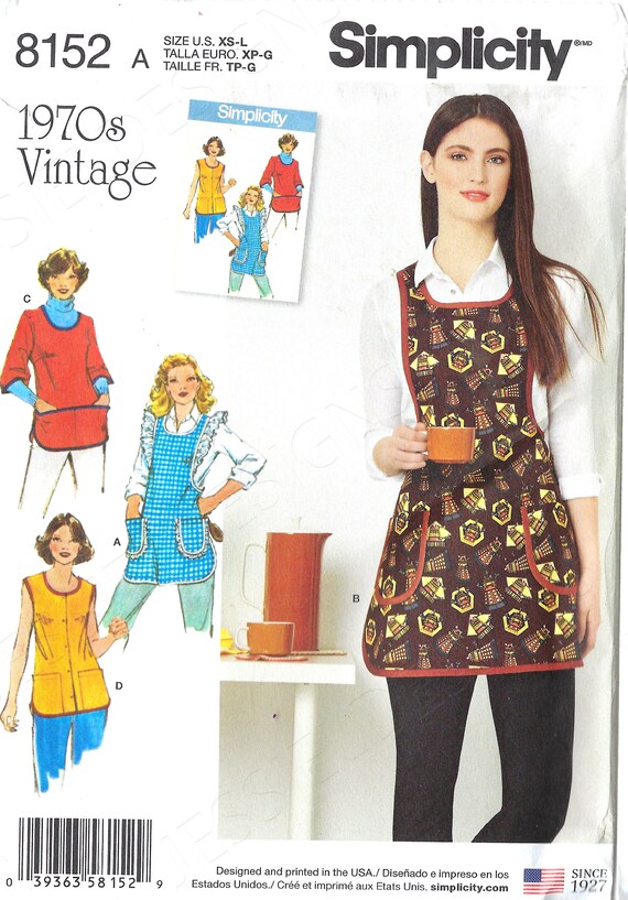 Uncut Simplicity Sewing Pattern 8152 Vintage Style Apron - Etsy