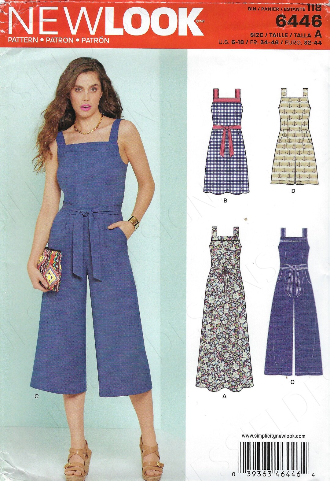 Uncut New Look Sewing Pattern 0862 6446 Jumpsuits & Dresses Size 6-18 ...