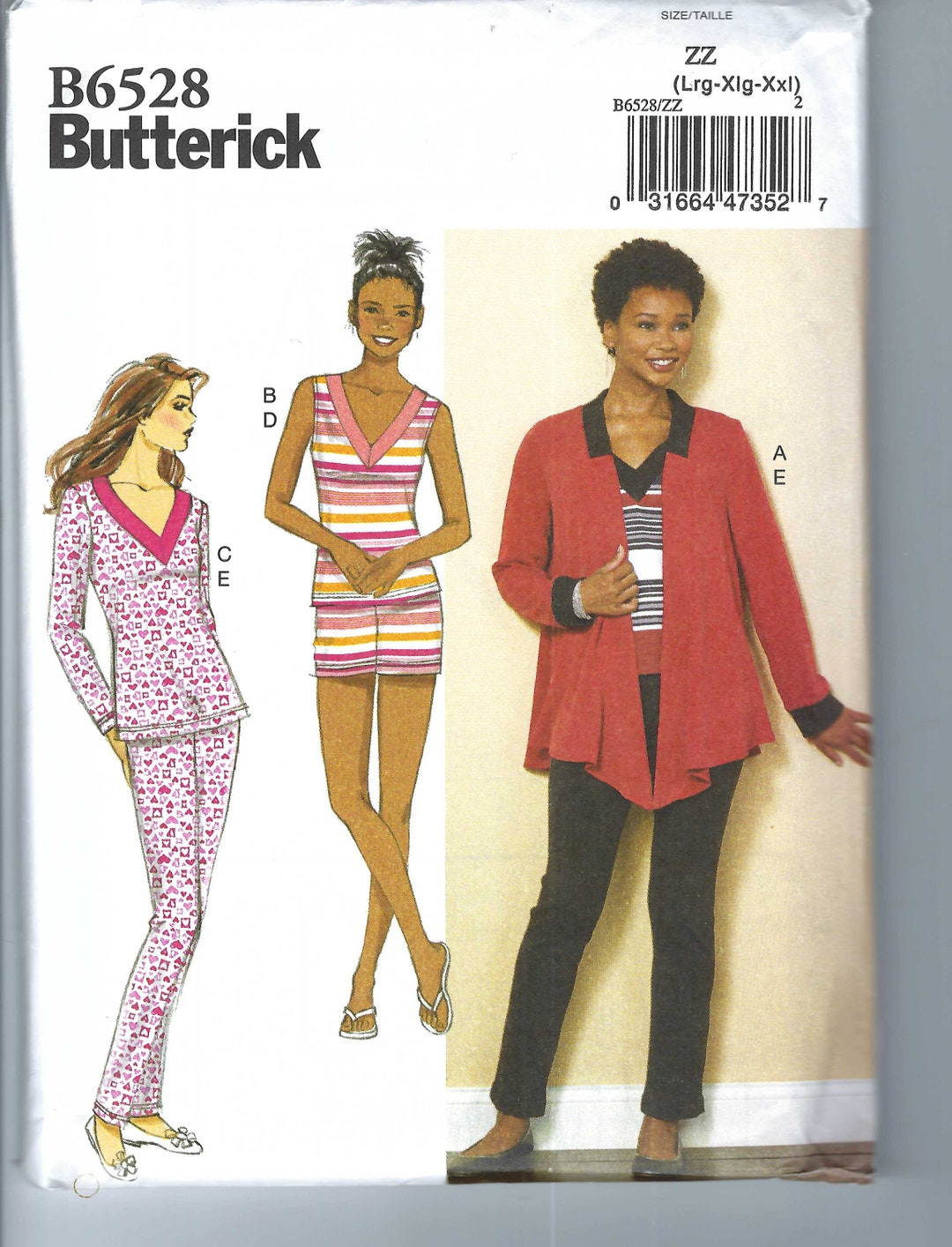Uncut Butterick Sewing Pattern 6528 Sewing Pattern Misses Loose Fitting ...
