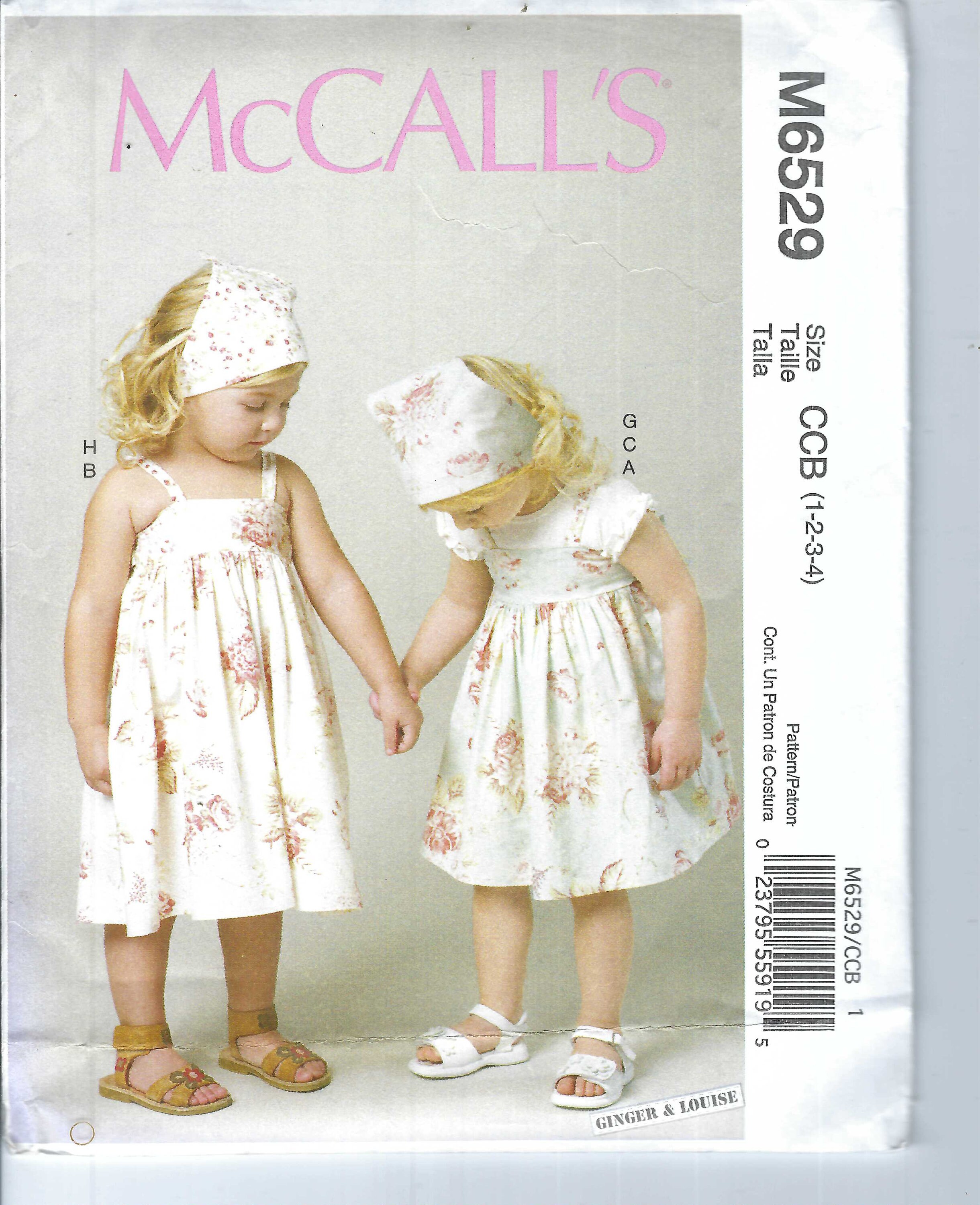 Uncut Mccalls Sewing Pattern 6529 Sewing Pattern Toddler Dress Top ...