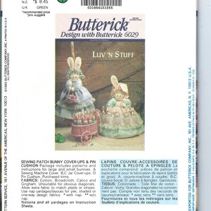 Uncut Vintage Butterick Sewing Pattern 6553 Bunny Cover-ups & Pin ...