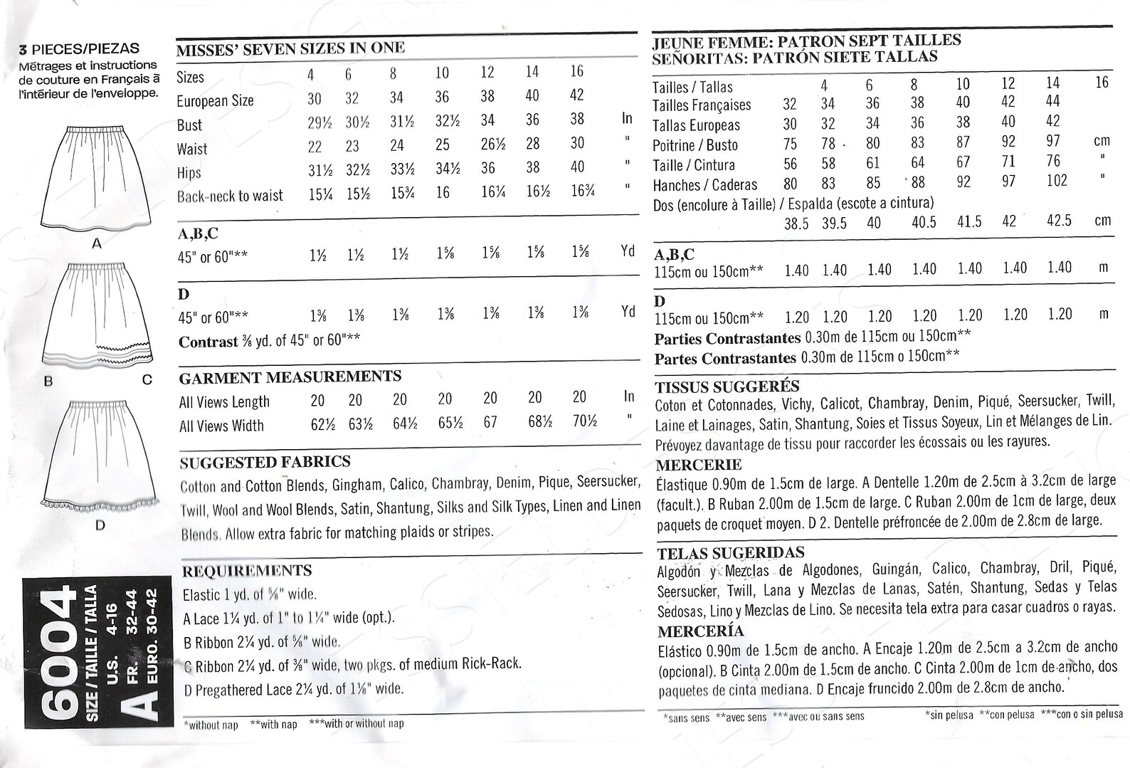 Uncut New Look Sewing Pattern 6004 Misses' Learn to Sew | Etsy