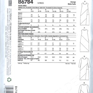 Uncut Butterick Sewing Pattern 10762 10756 6784 Misses' Dress Size Xs-s ...