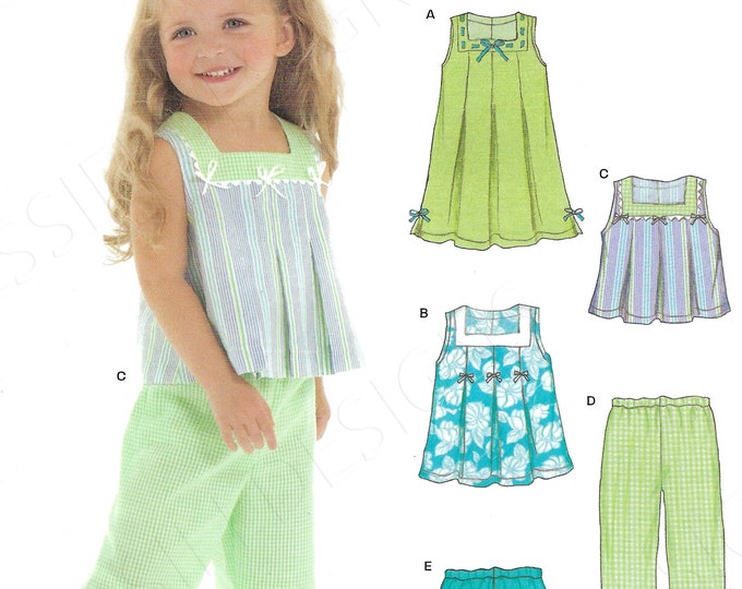 Uncut New Look Sewing Pattern 6473 Dress Shorts Crops Top Sizes 1/2 - 4 ...
